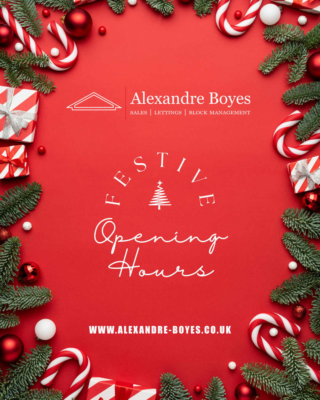 2025/2026 Festive Opening Hours & SOS Assistance - Alexandre Boyes